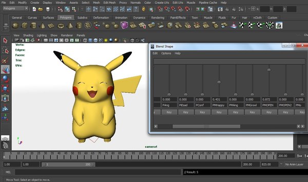 3d model of pokemon pikachu
