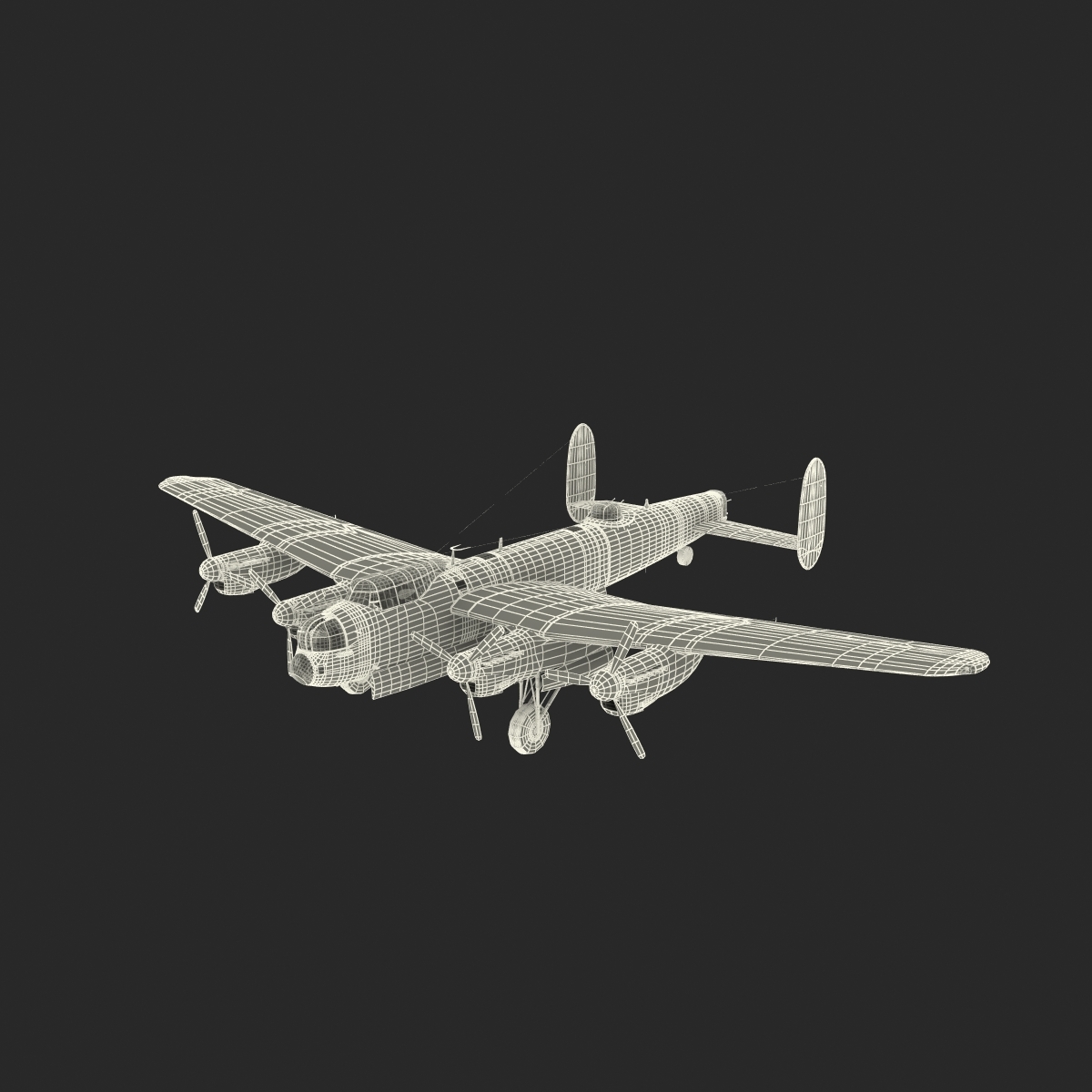 3d british heavy bomber avro lancaster model