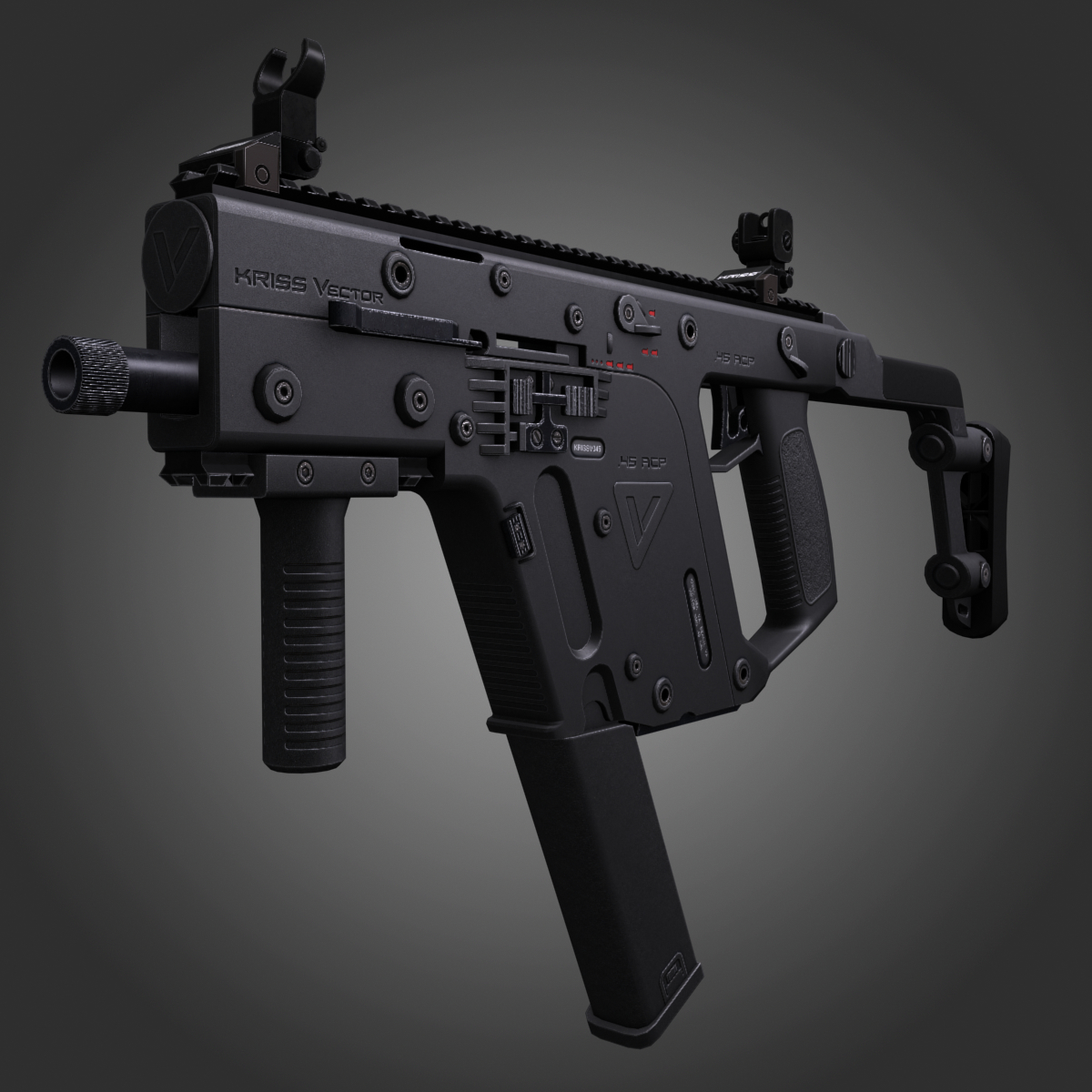 3d max kriss smg vector
