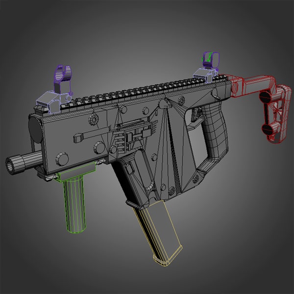 3d max kriss smg vector