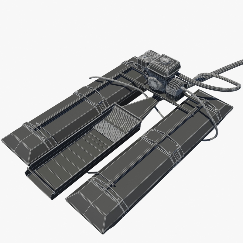modern 4 inch dredge 3d model