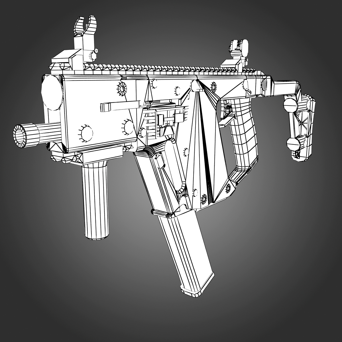 3d max kriss smg vector