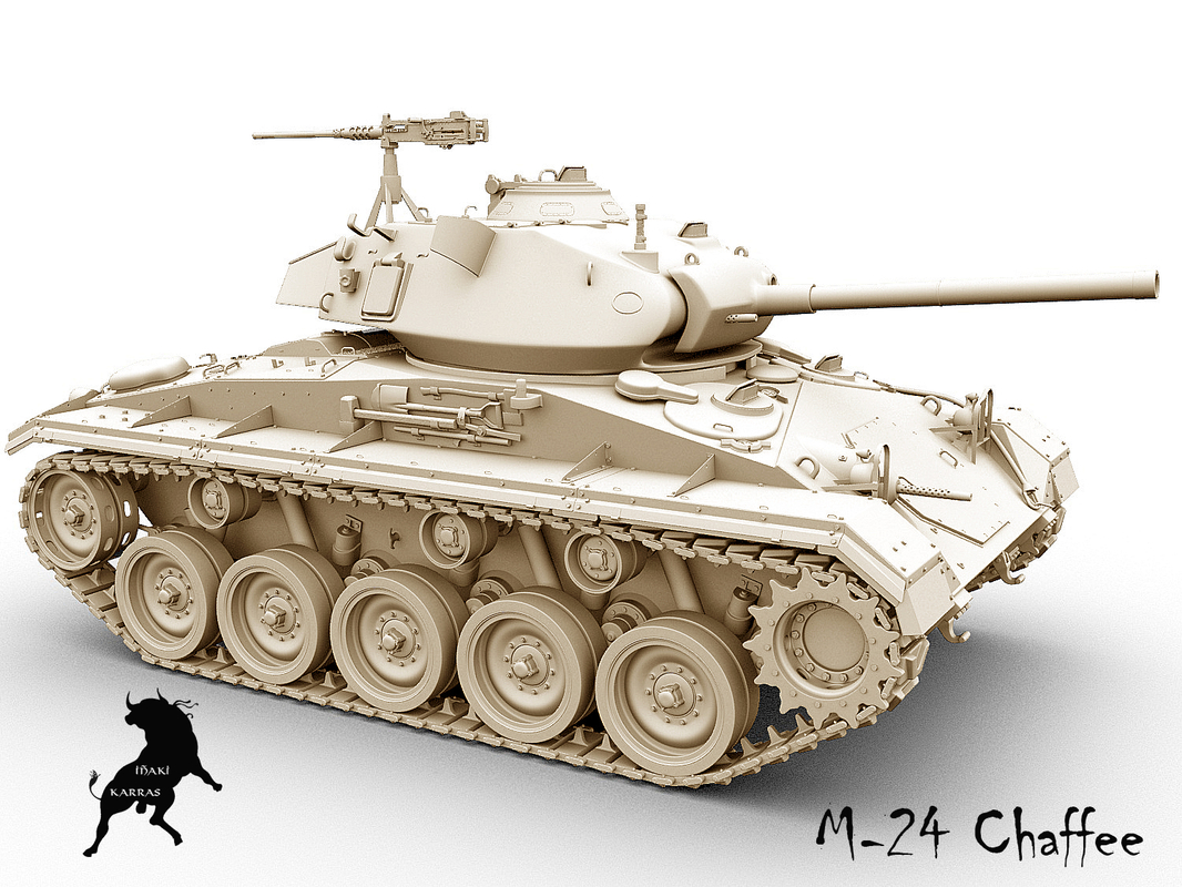 tank chaffee 3d max