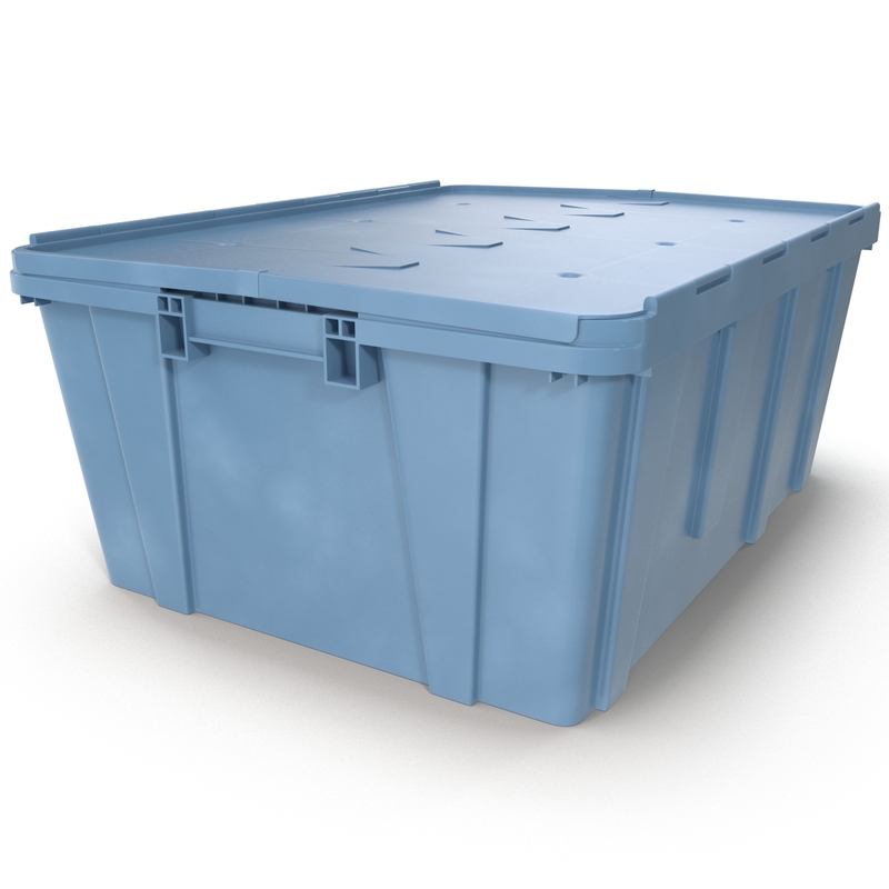 3d model of plastic crate lid