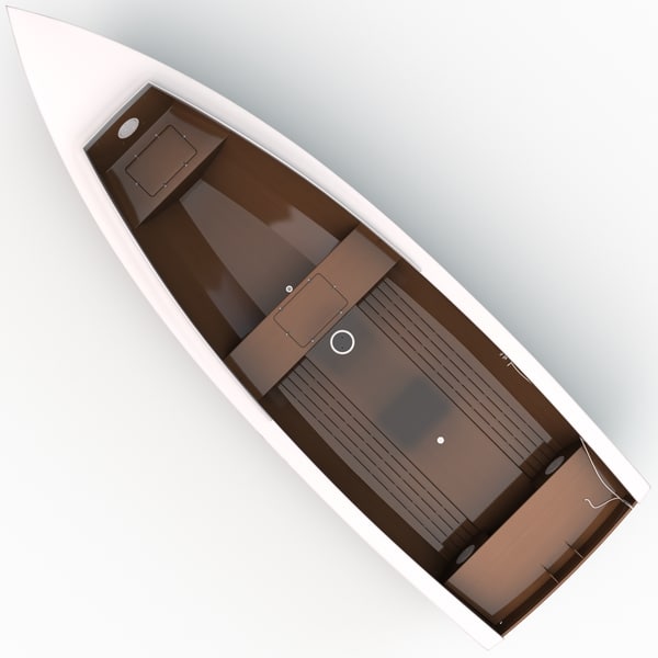 skiff boat 3d model
