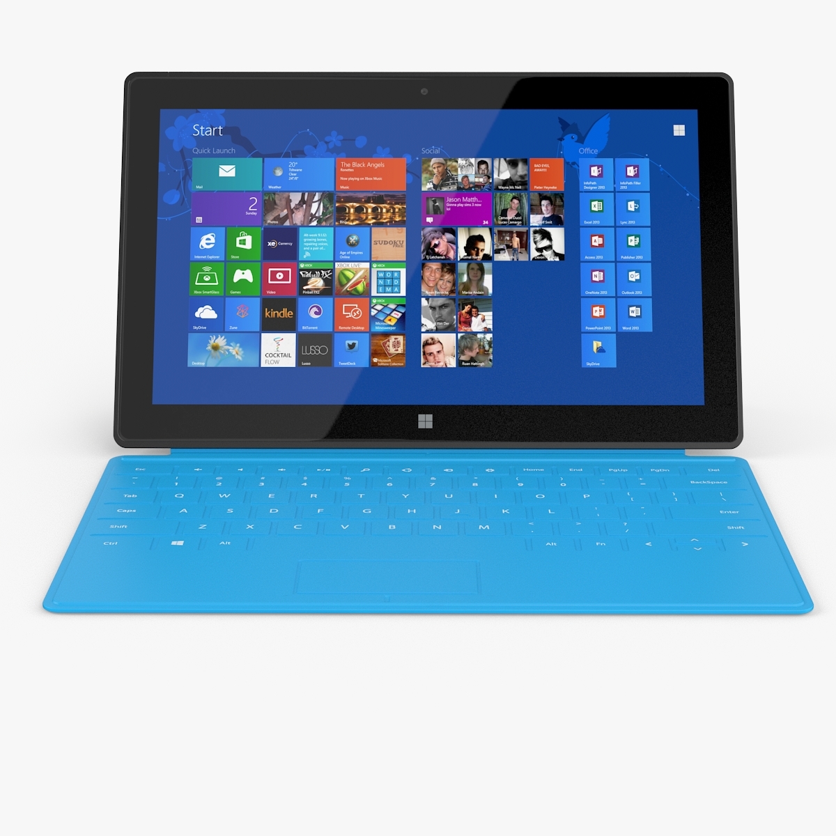 tablet laptop 3d model