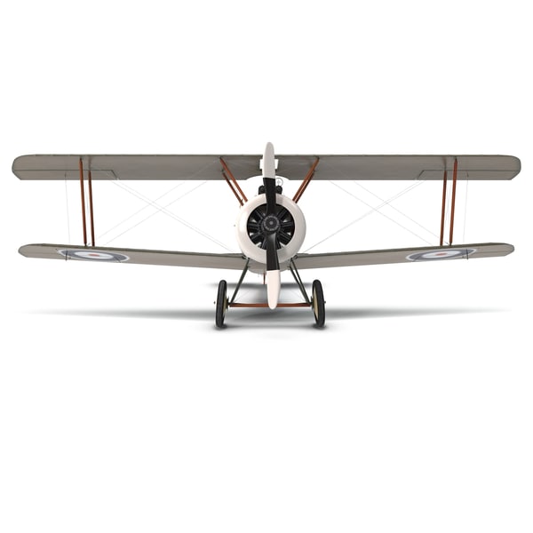 obj british wwi biplane fighter