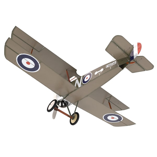 obj british wwi biplane fighter