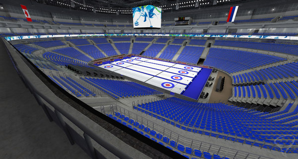 3d curling interior arena model