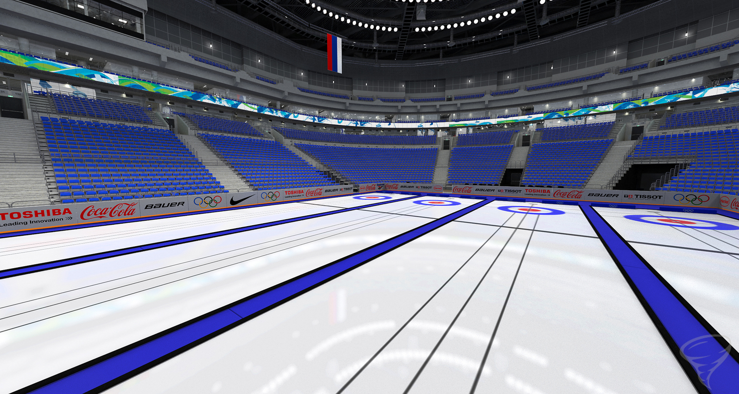 3d curling interior arena model