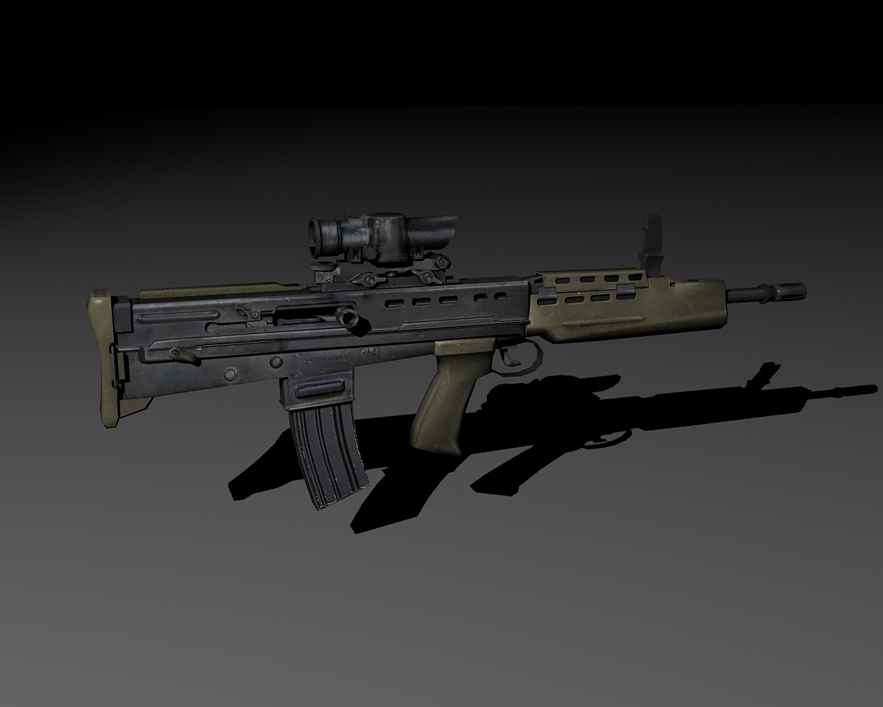 3d model sa80 assault rifle