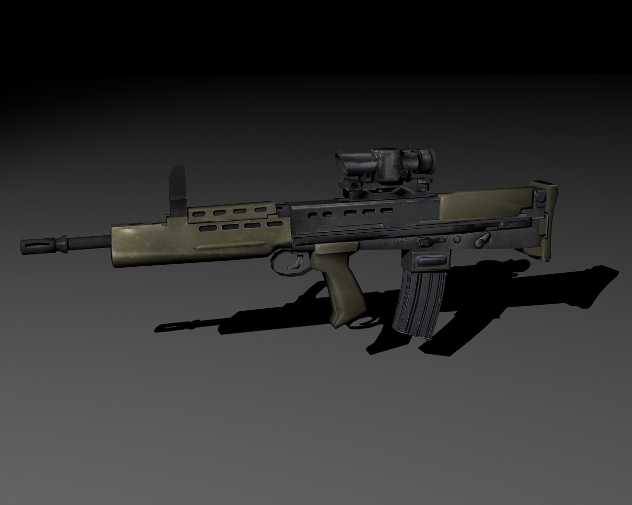 3d model sa80 assault rifle
