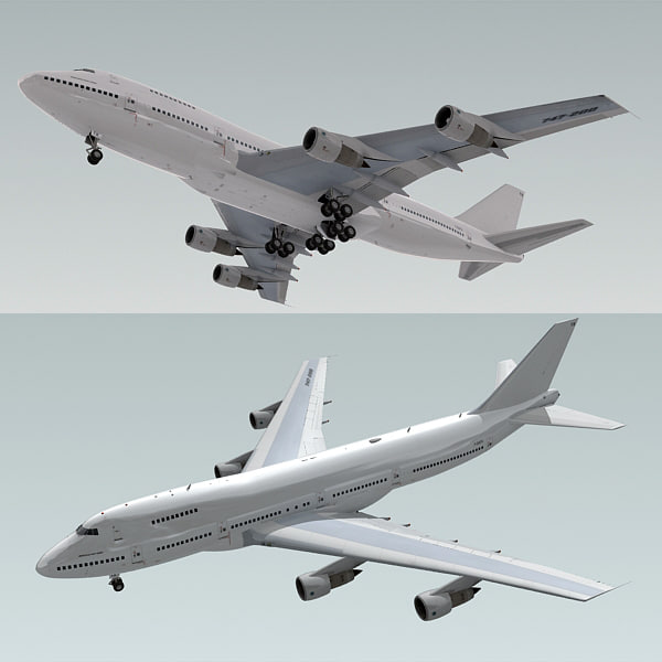 boeing 747-200 plane generic 3d max
