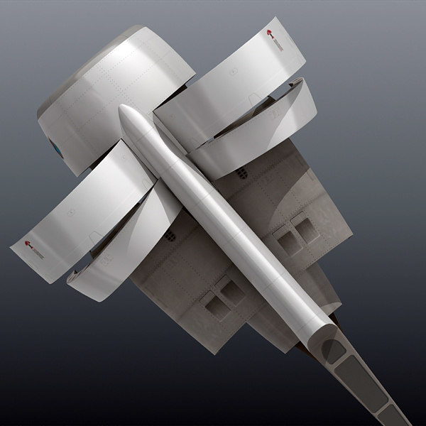 jt9d jet engine 3d model