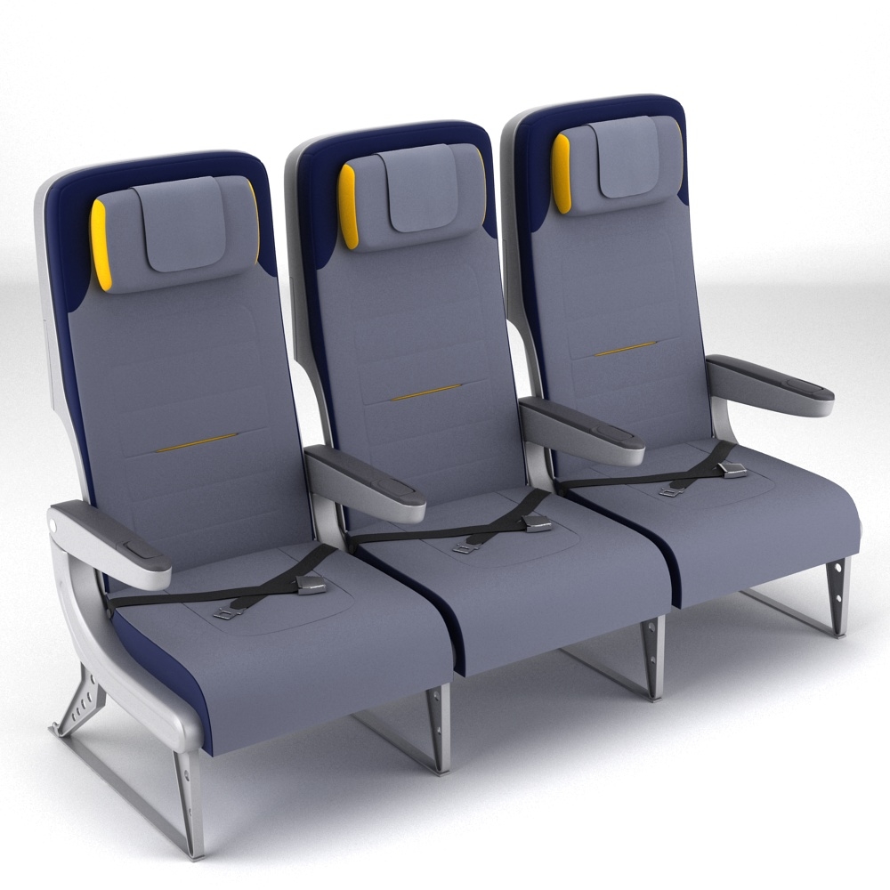 3d economy airplane seat model