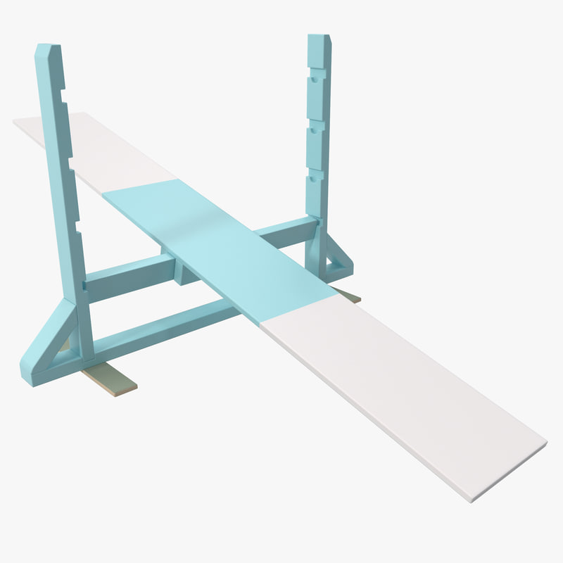 dog agility teeter totter 3d model