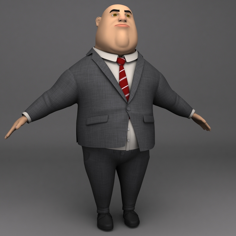 3d model evil business man