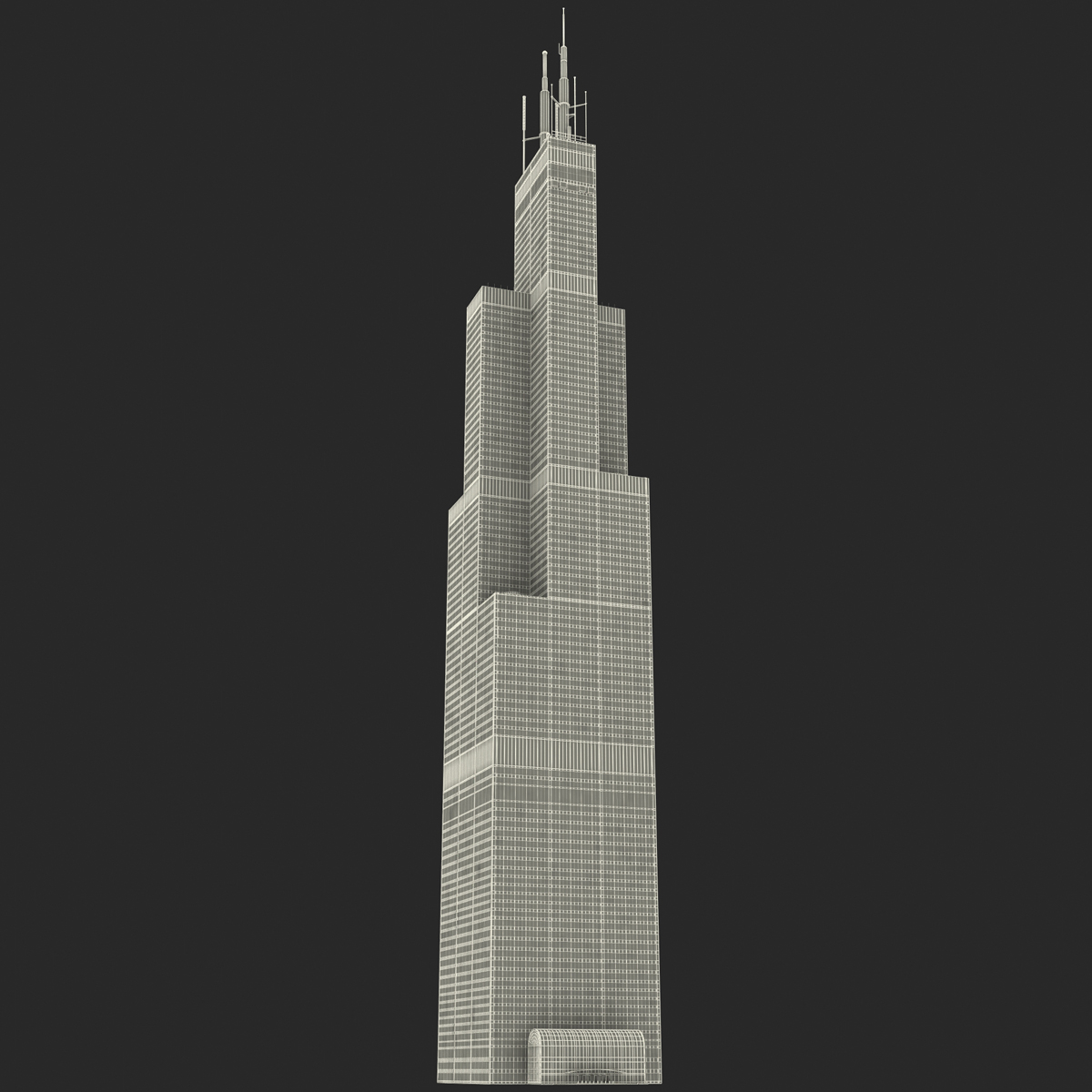 3d model willis tower