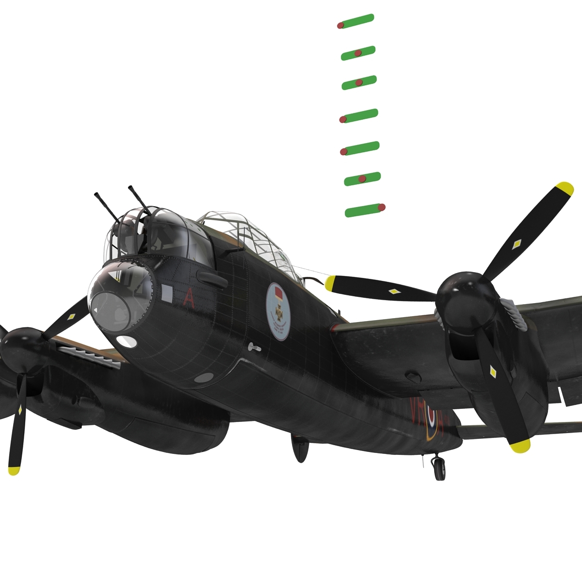british heavy bomber avro lancaster 3d max