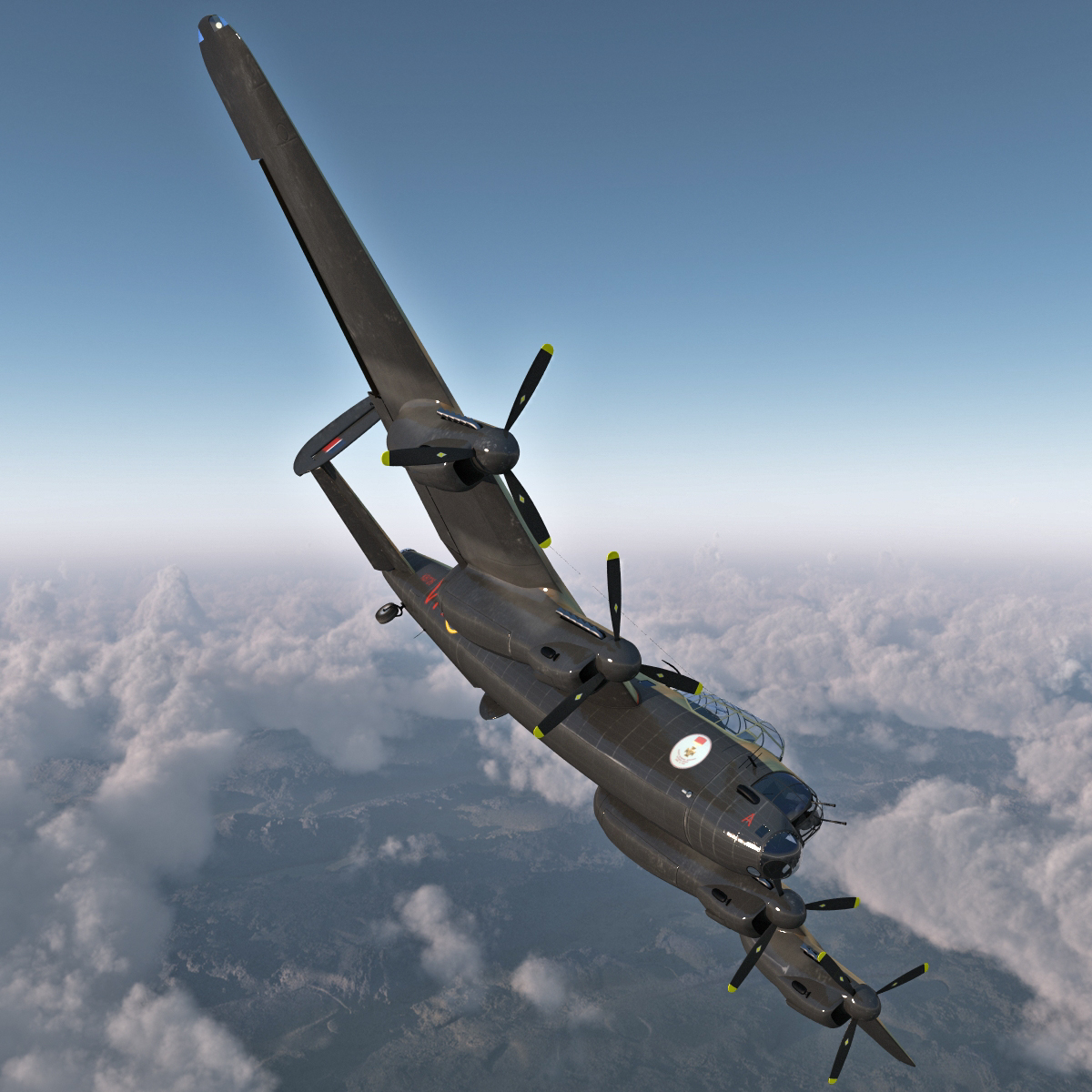 british heavy bomber avro lancaster 3d max