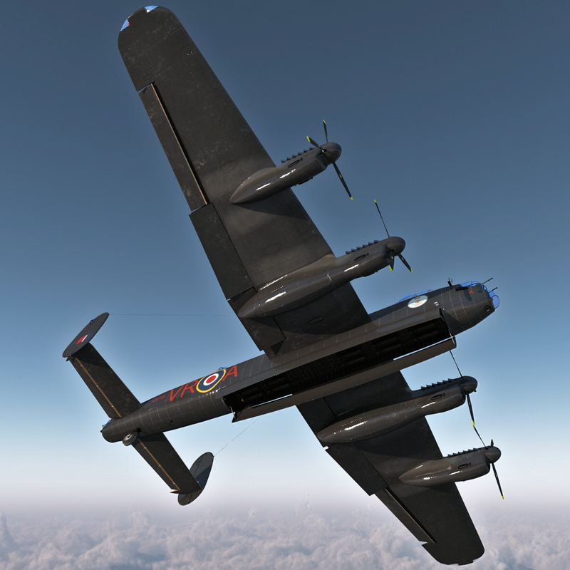british heavy bomber avro lancaster 3d max