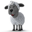 cartoon sheep rigged 3d max