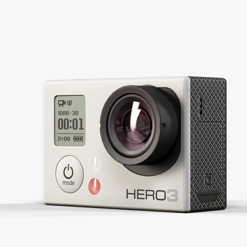 max low-poly gopro hero3 camera