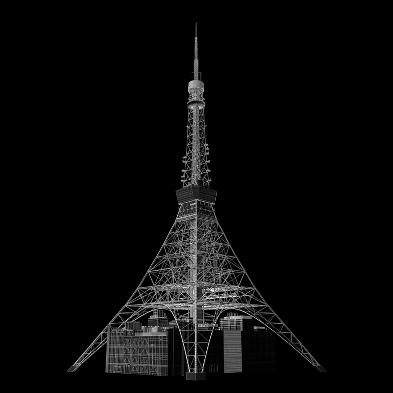 tokyo tower 3d model