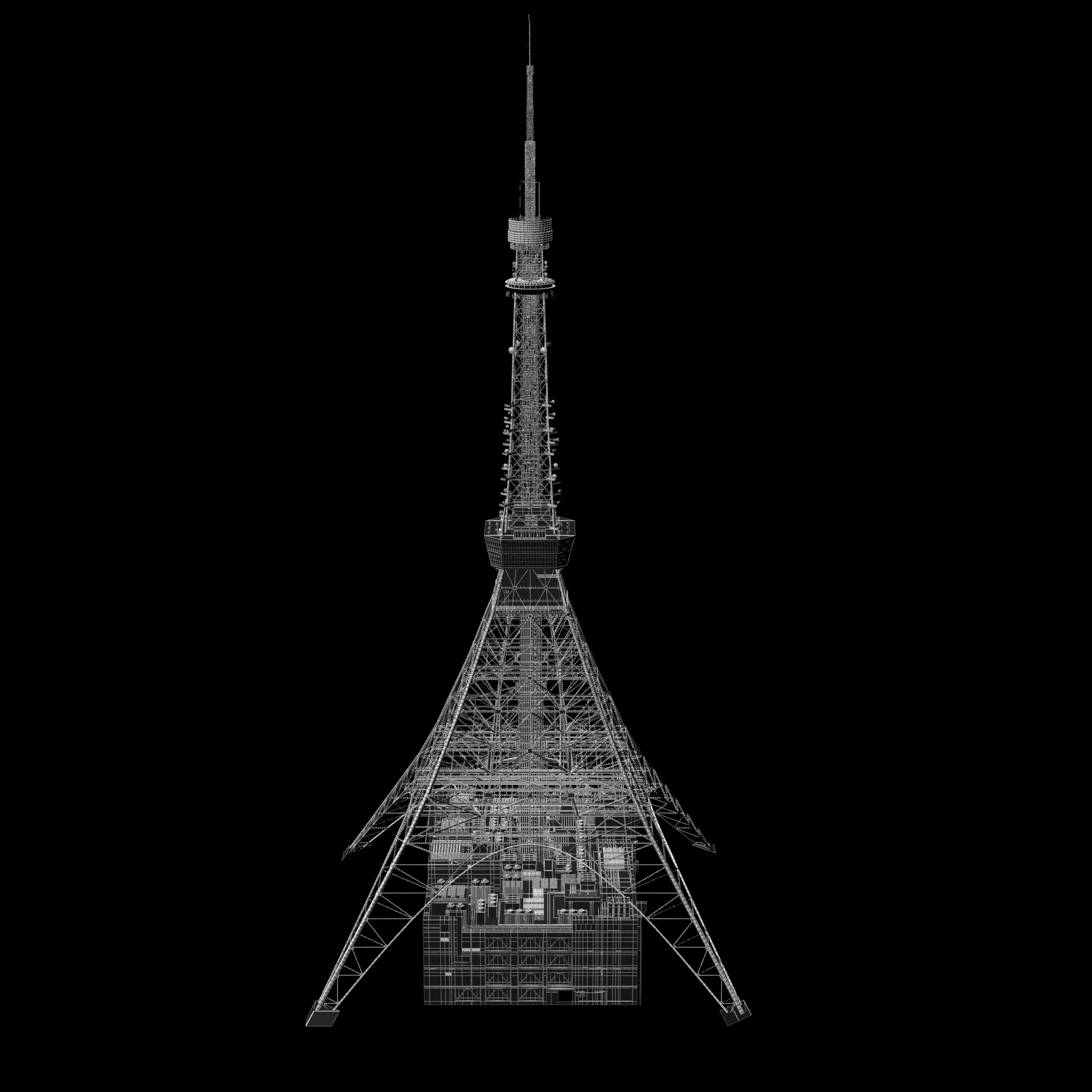 tokyo tower 3d model