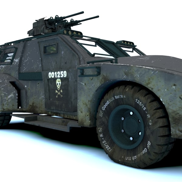 3dsmax car military apc