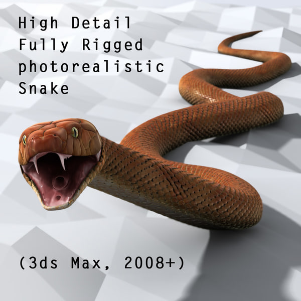 3d generic snake animation model