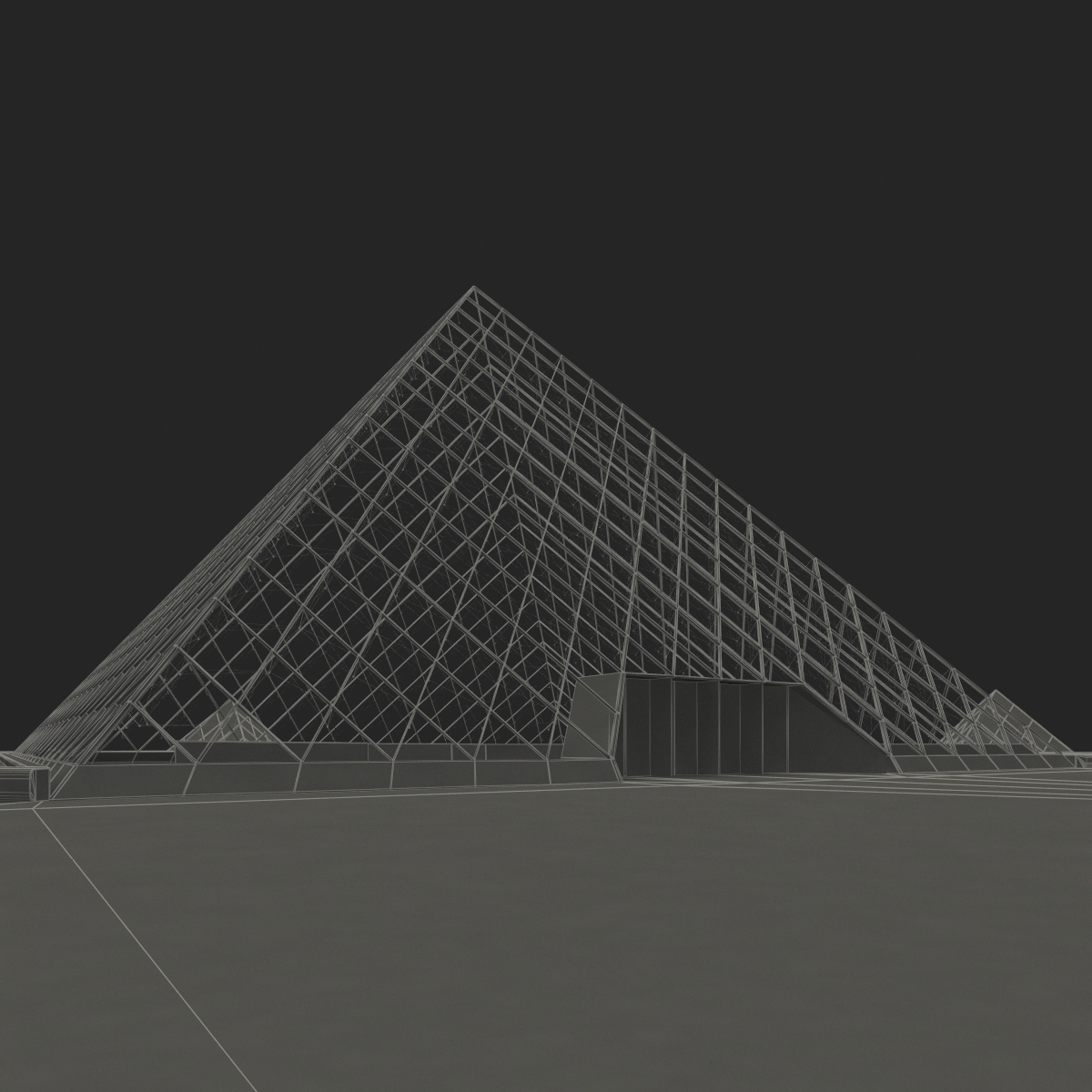 louvre gallery 3d model
