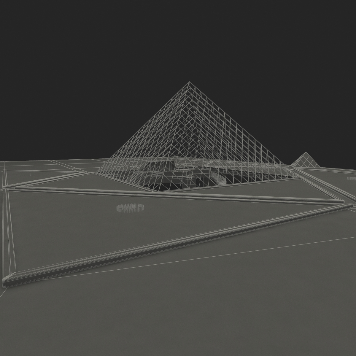 louvre gallery 3d model