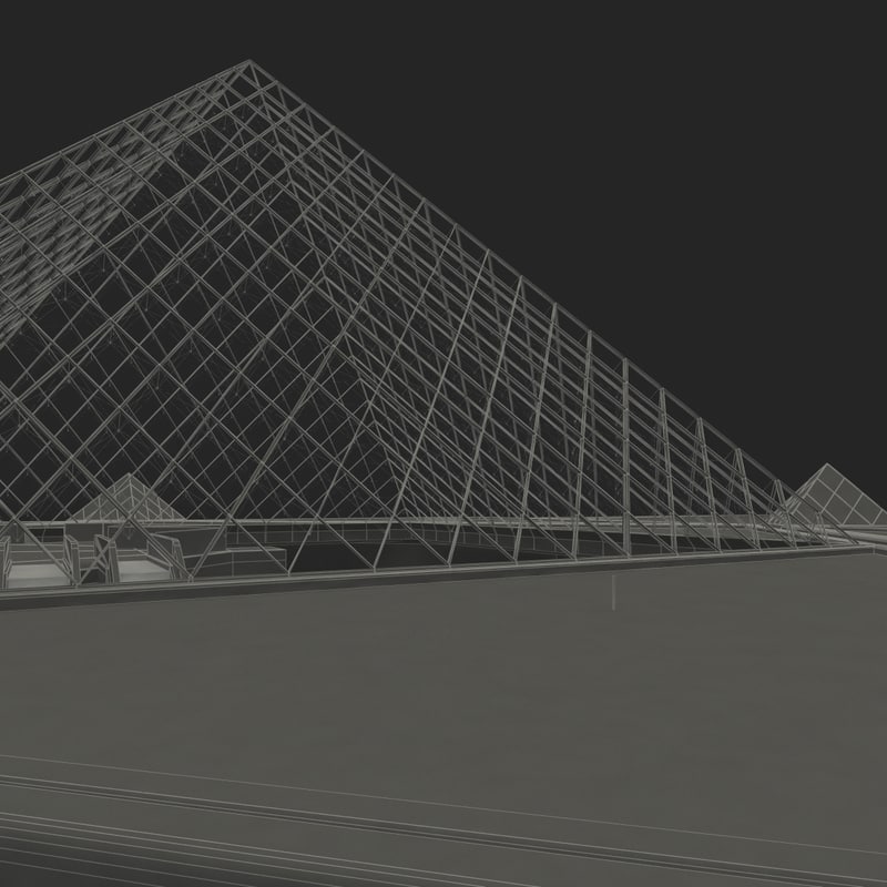louvre gallery 3d model