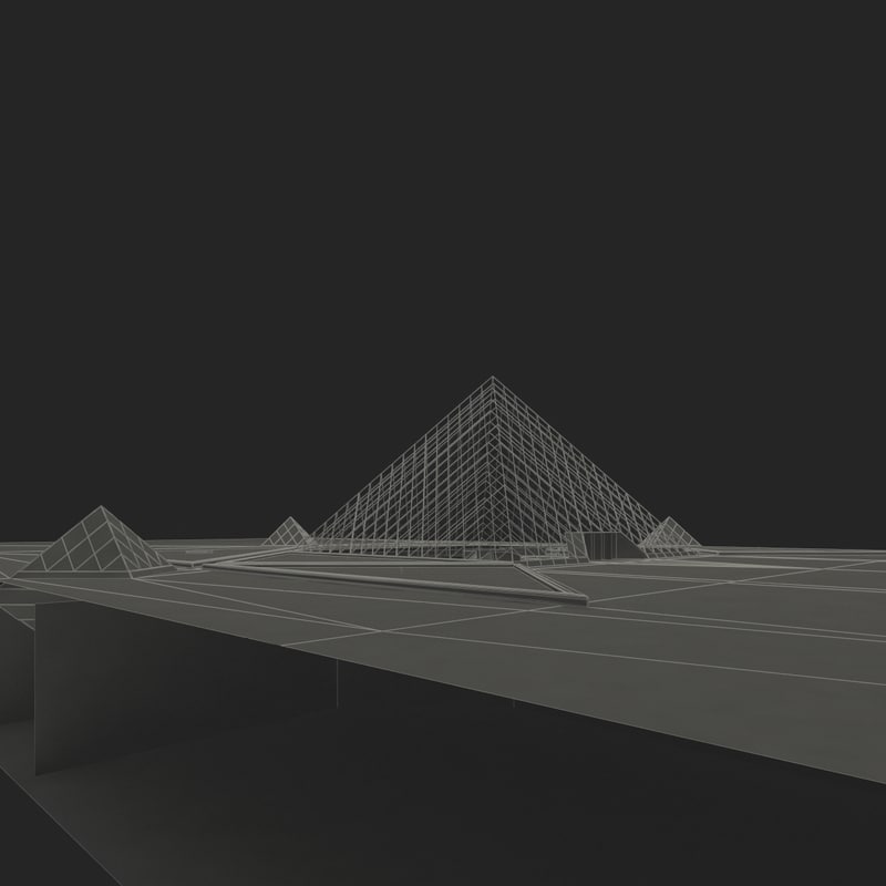 louvre gallery 3d model