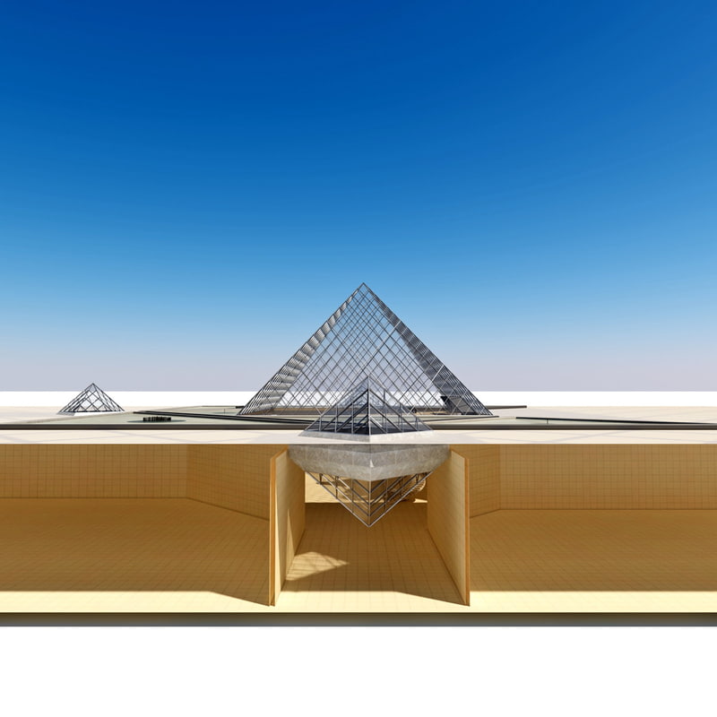 louvre gallery 3d model