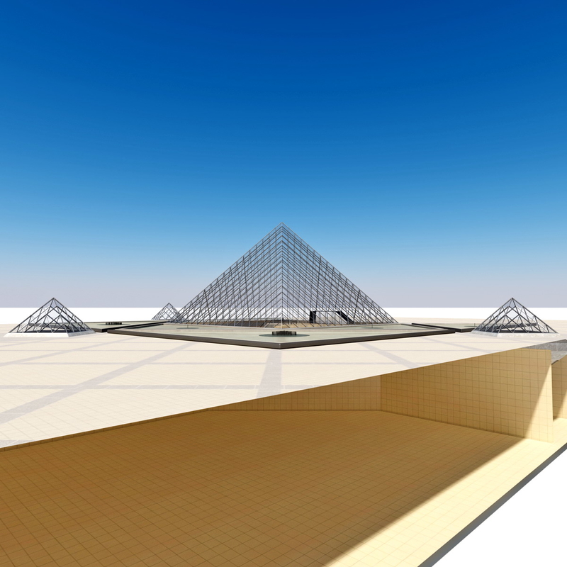 louvre gallery 3d model