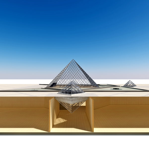 louvre gallery 3d model