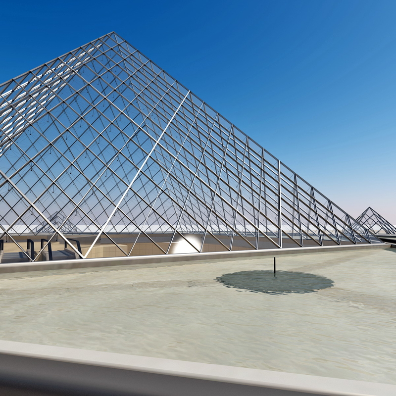 louvre gallery 3d model