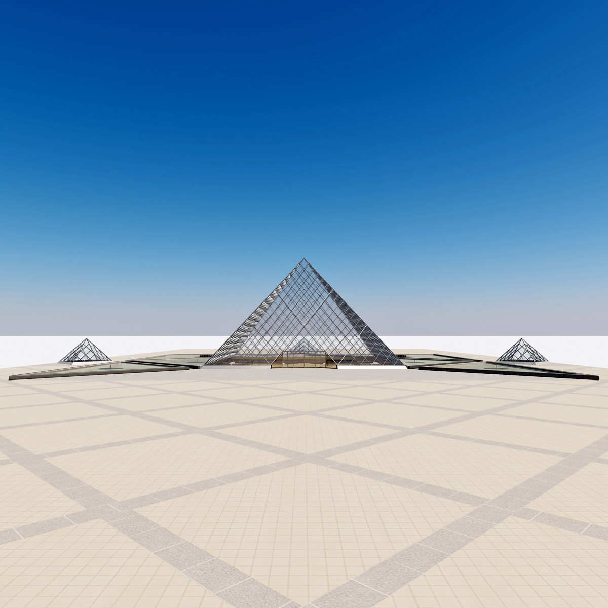 louvre gallery 3d model
