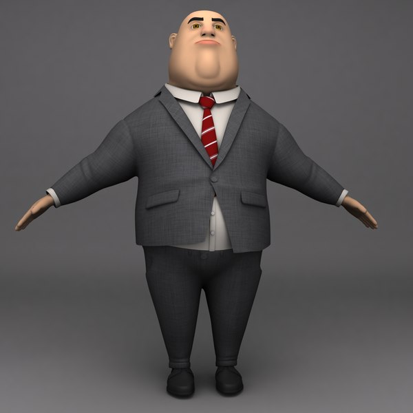 3d model evil business man