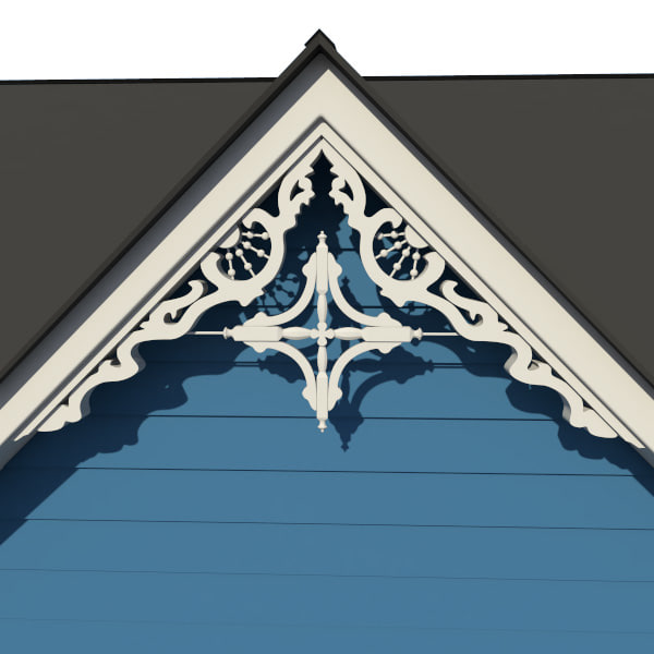 decorative gable 3d model