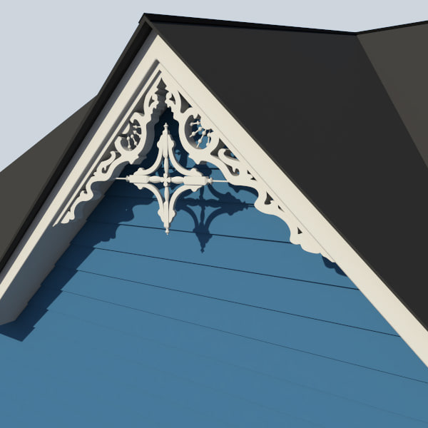 decorative gable 3d model