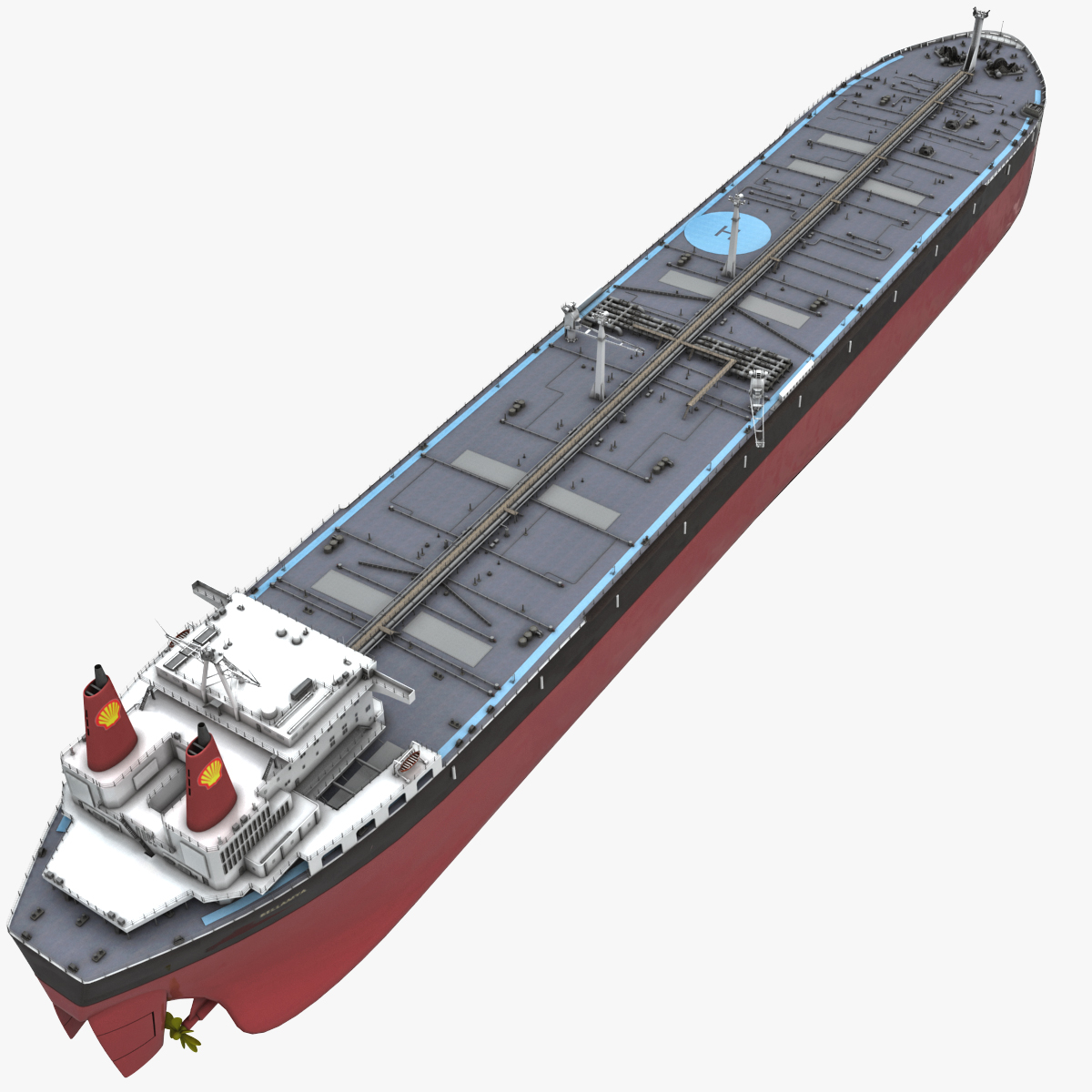 3d model shell tanker bellamya