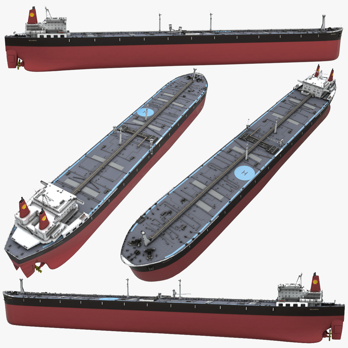 3d model shell tanker bellamya