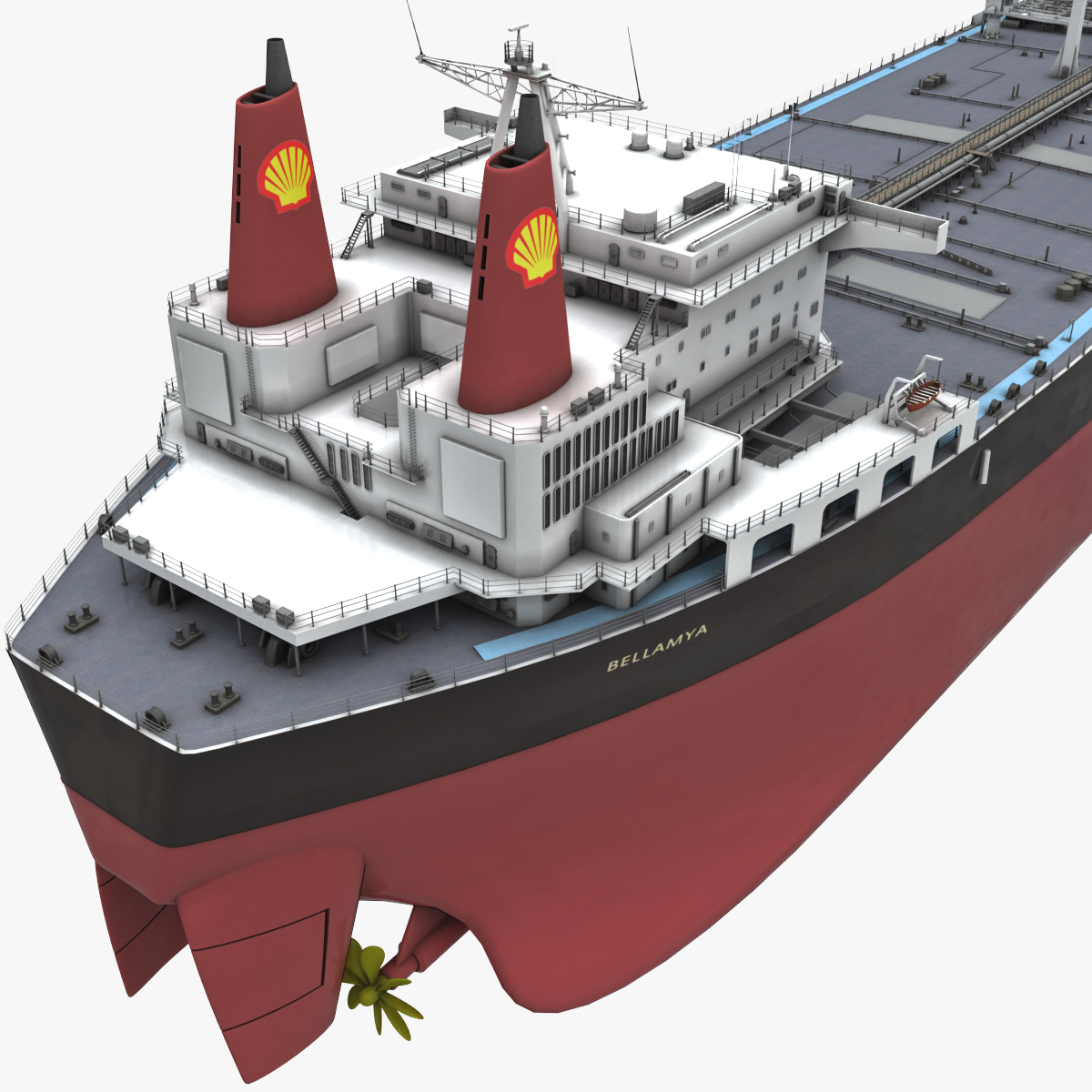3d model shell tanker bellamya