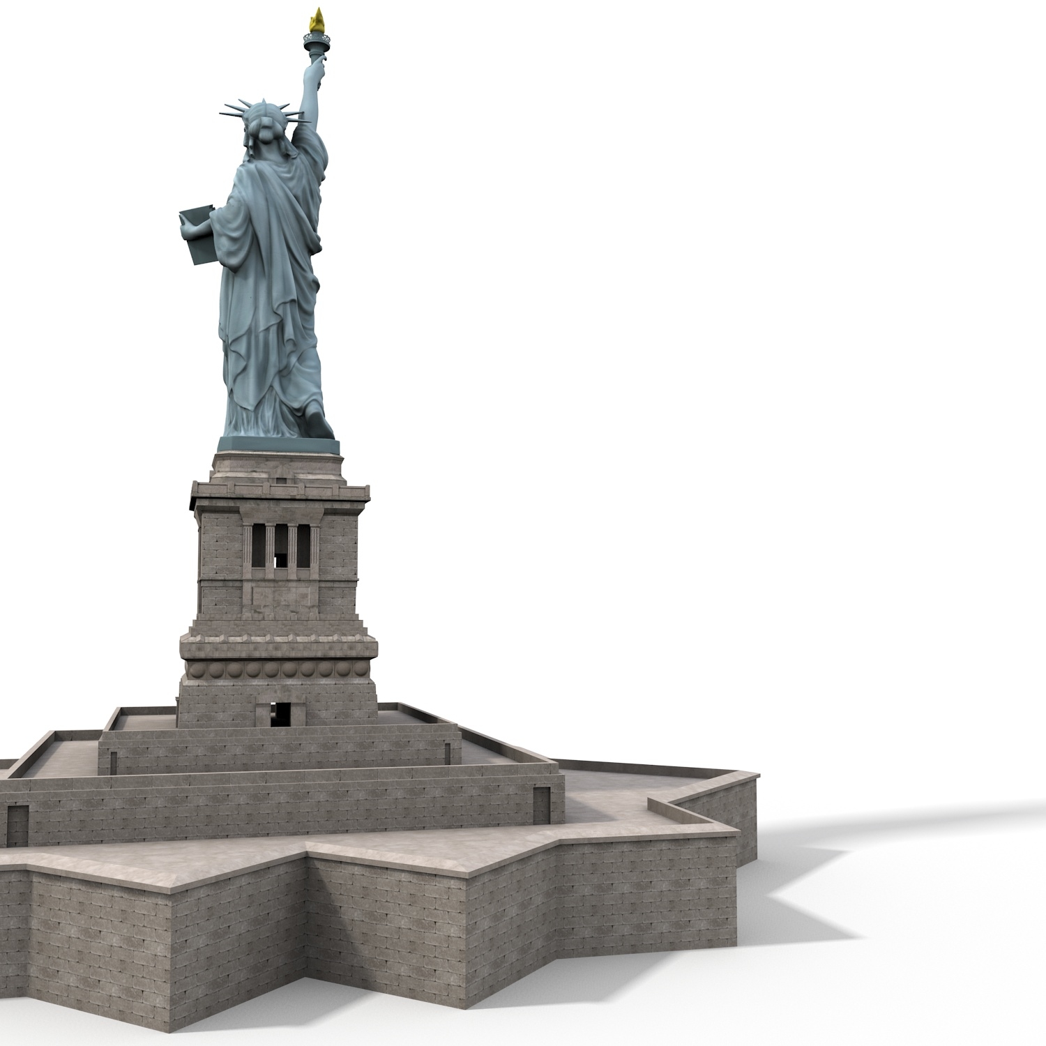 3d statue liberty model