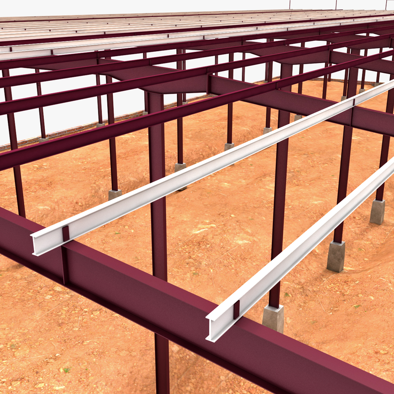 3d building steel frame
