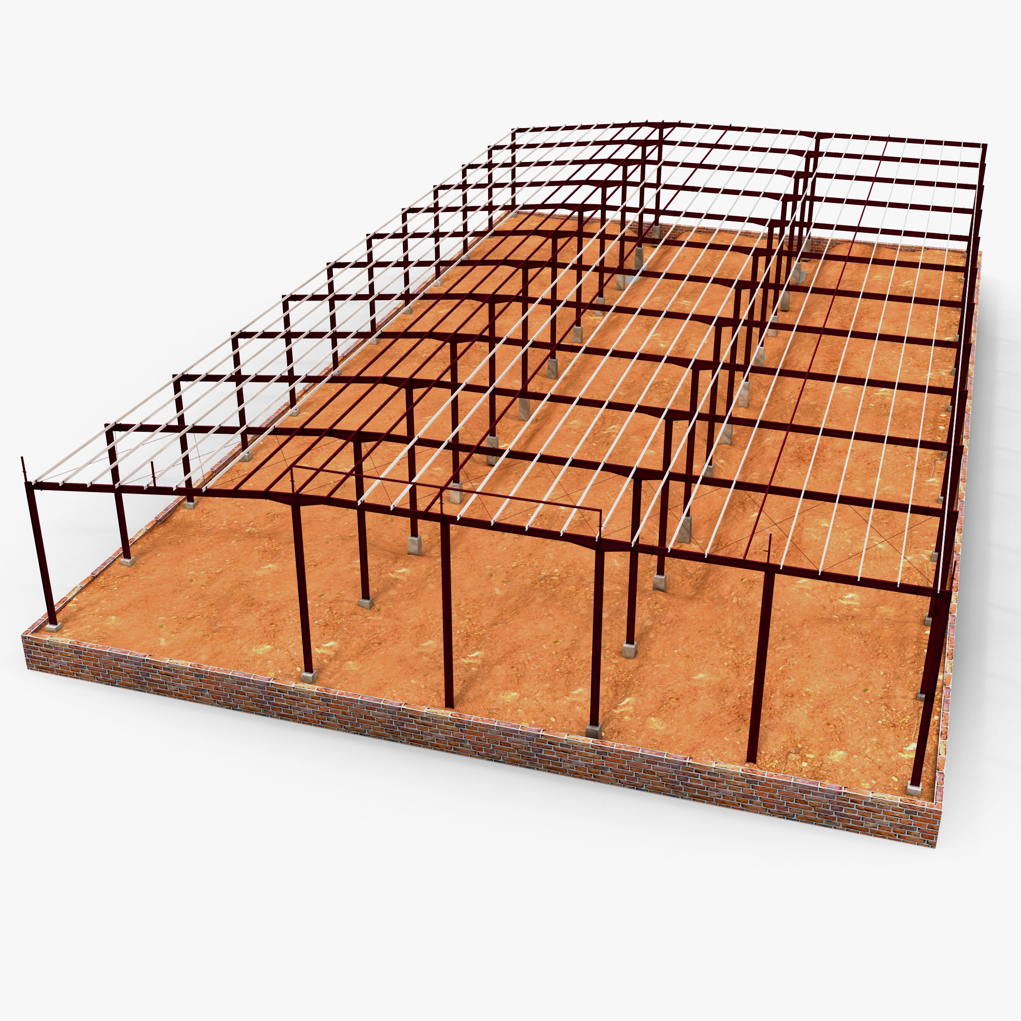 3d building steel frame