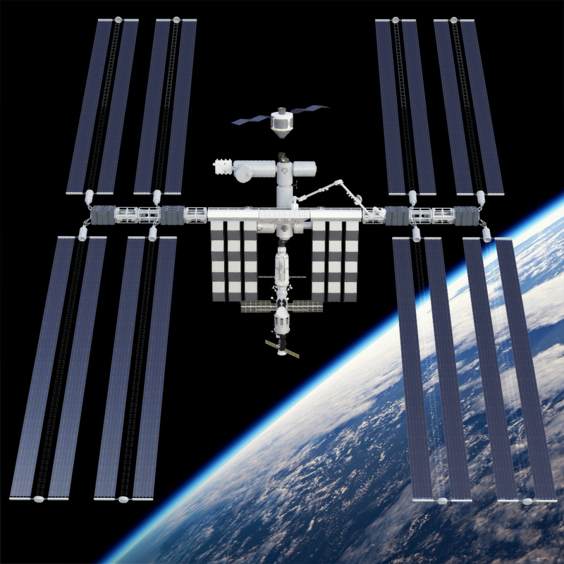 international space station 3d model